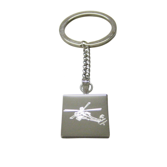 Kiola Designs | Accessories | Silver Toned Etched Helicopter Keychain ...